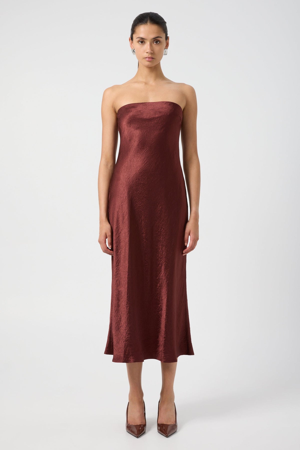 CRUSH BIAS STRAPLESS DRESS | SHIRAZ | THIRD FORM | Women's Australian ...