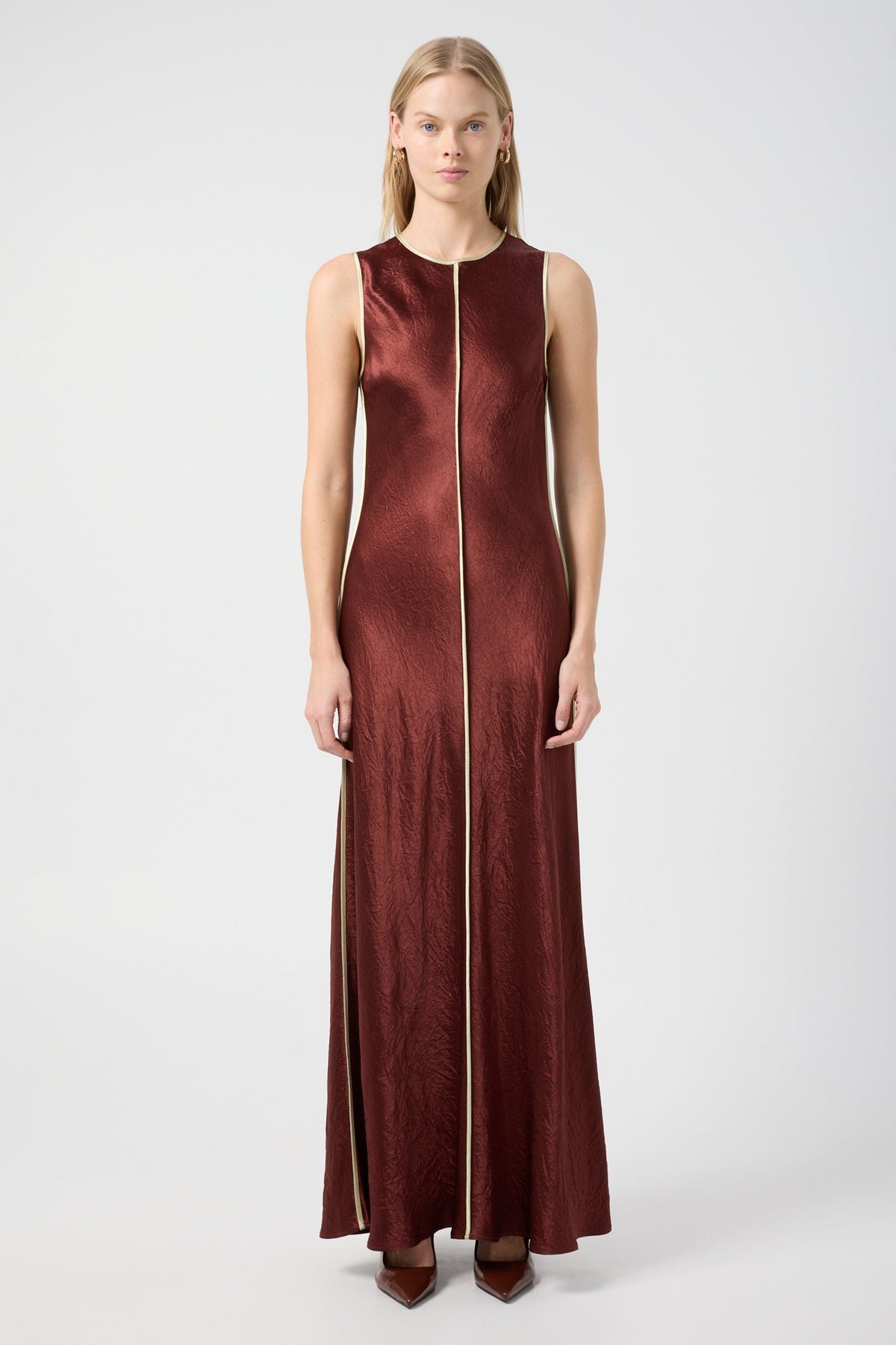 CRUSH CONTRAST BIND MAXI TANK DRESS | SHIRAZ & APPLE | THIRD FORM ...
