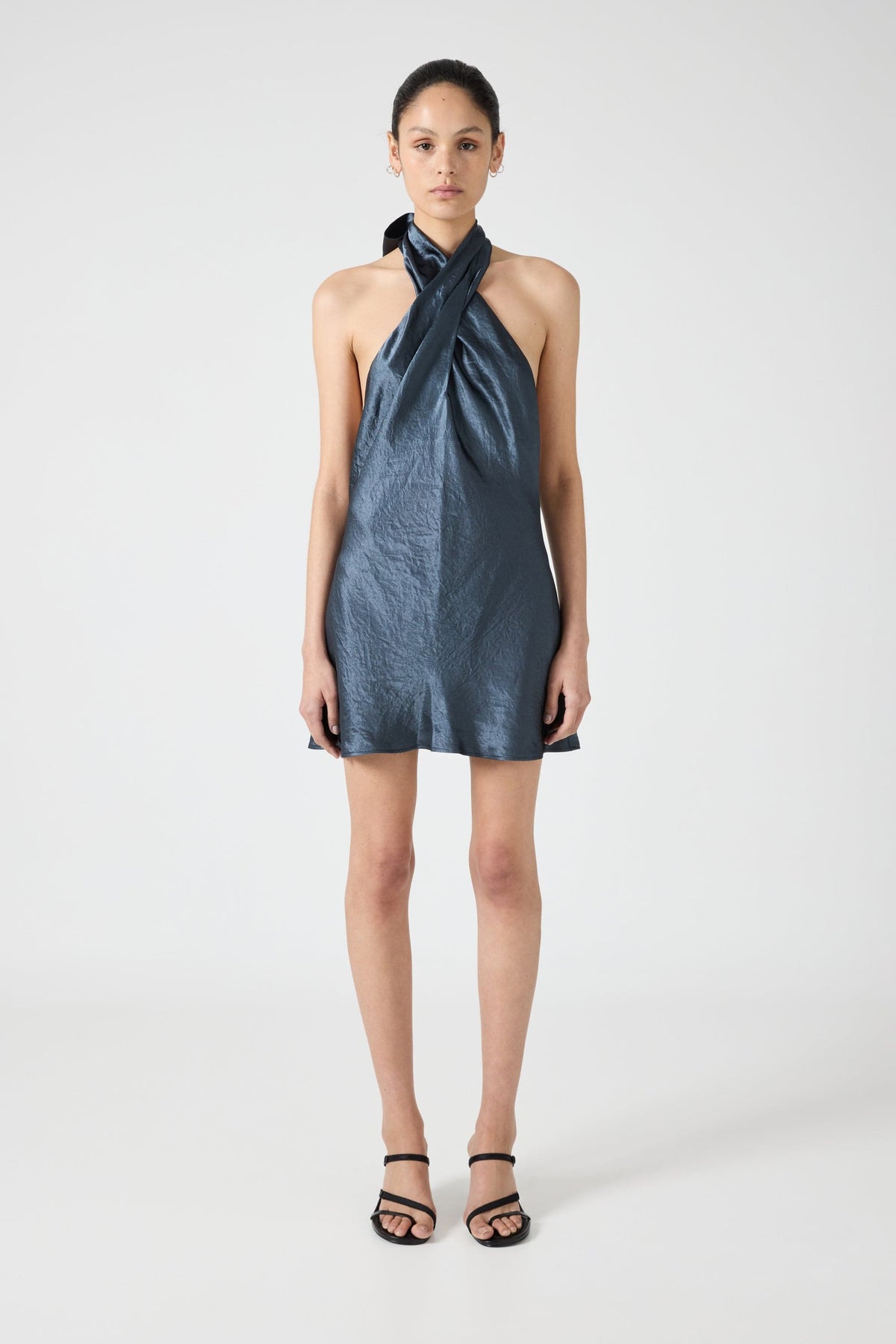 CRUSH WRAP NECK MINI | GUNMETAL | THIRD FORM | Women's Australian ...