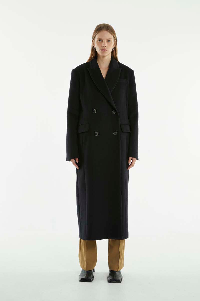 IMMERSION DOUBLE BREASTED COAT | BLACK | Third Form | Women's Jackets ...